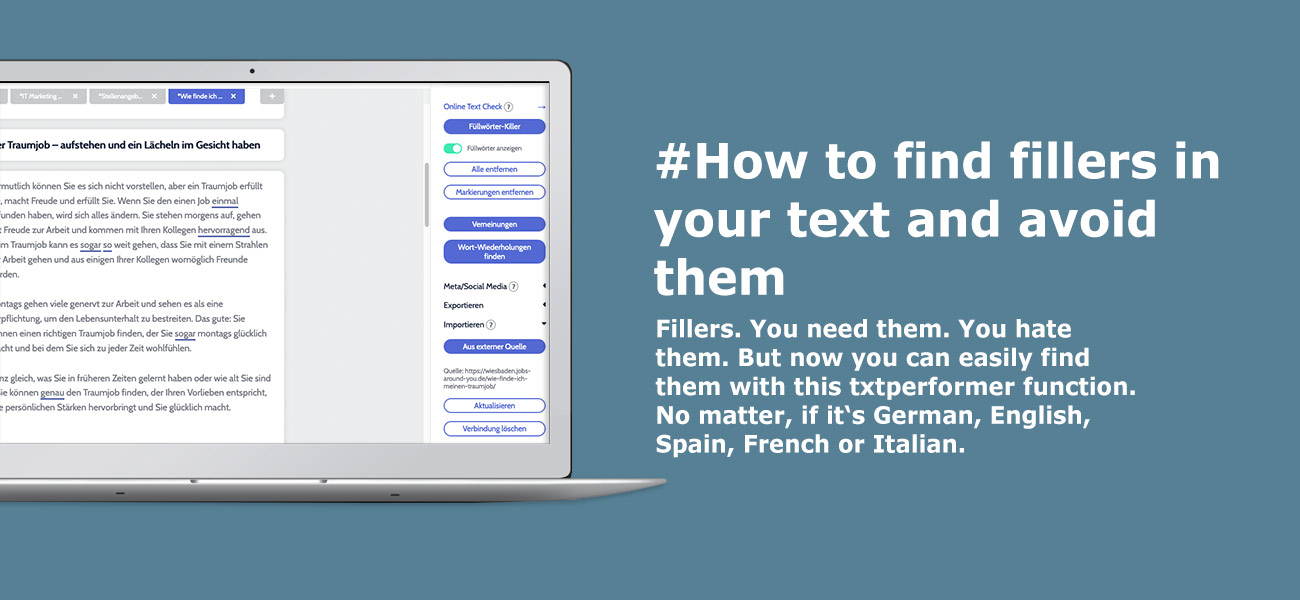 Finding fillers and avoid them